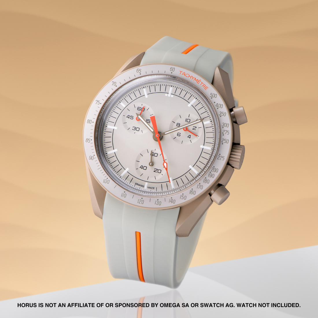 Rubber Strap for Swatch x Omega Moonswatch - Orange Camo
