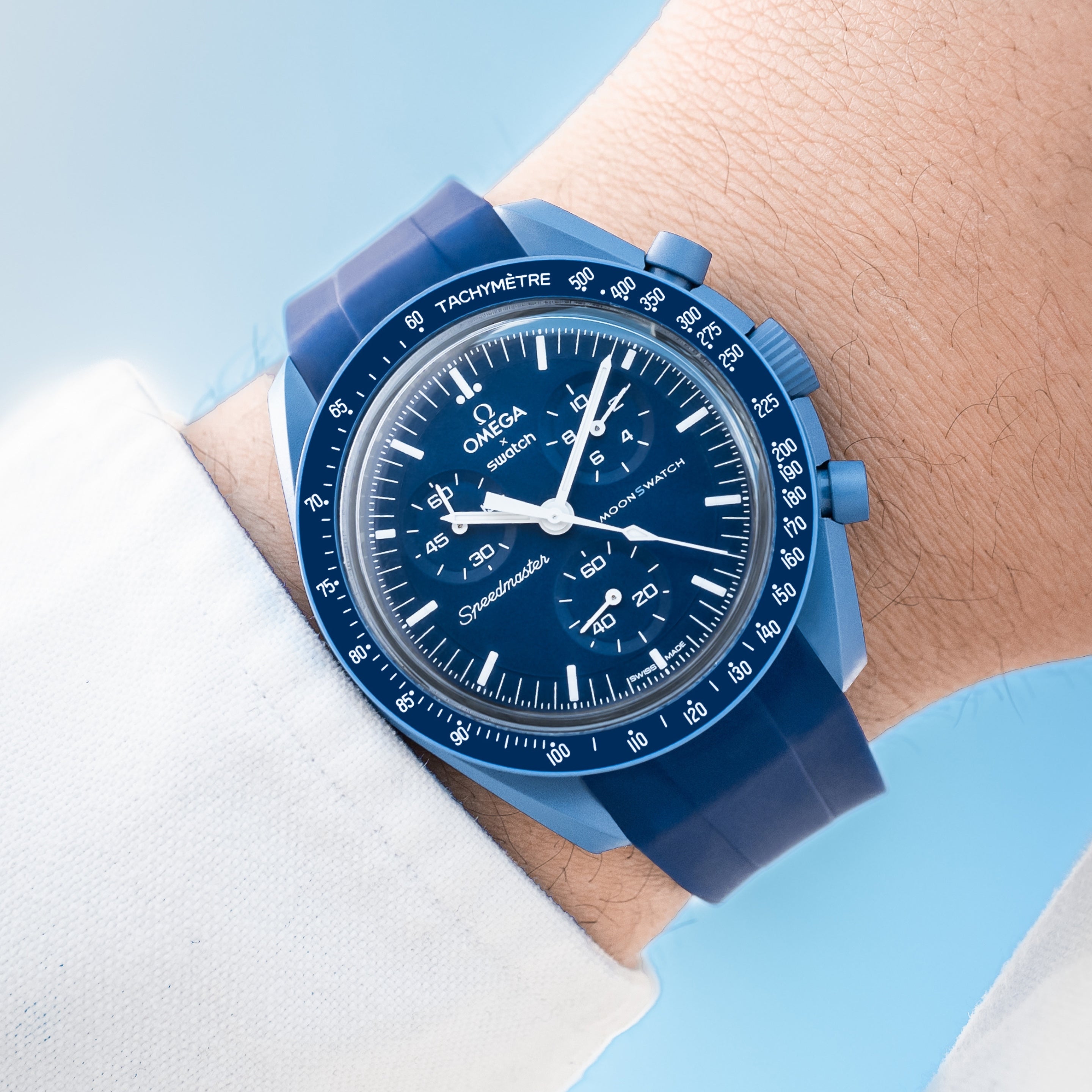 Rubber Strap for Swatch x Omega Moonswatch - Navy Blue – Horus Watch Straps