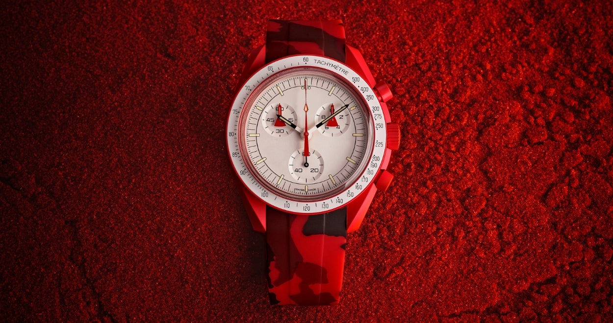 Rubber Strap for Swatch x Omega Moonswatch - Red Camo – Horus Watch Straps