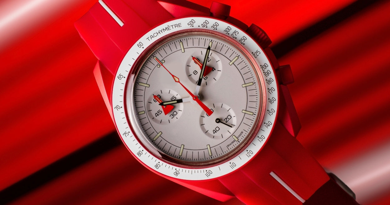 Rubber Strap for Swatch x Omega Moonswatch - Corsa Red & White – Horus ...