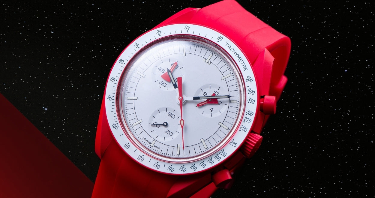 Rubber Strap for Swatch x Omega Moonswatch - Heat Red – Horus Watch Straps