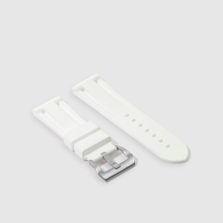 26mm Lug Width Rubber Strap - Arctic White – Horus Watch Straps